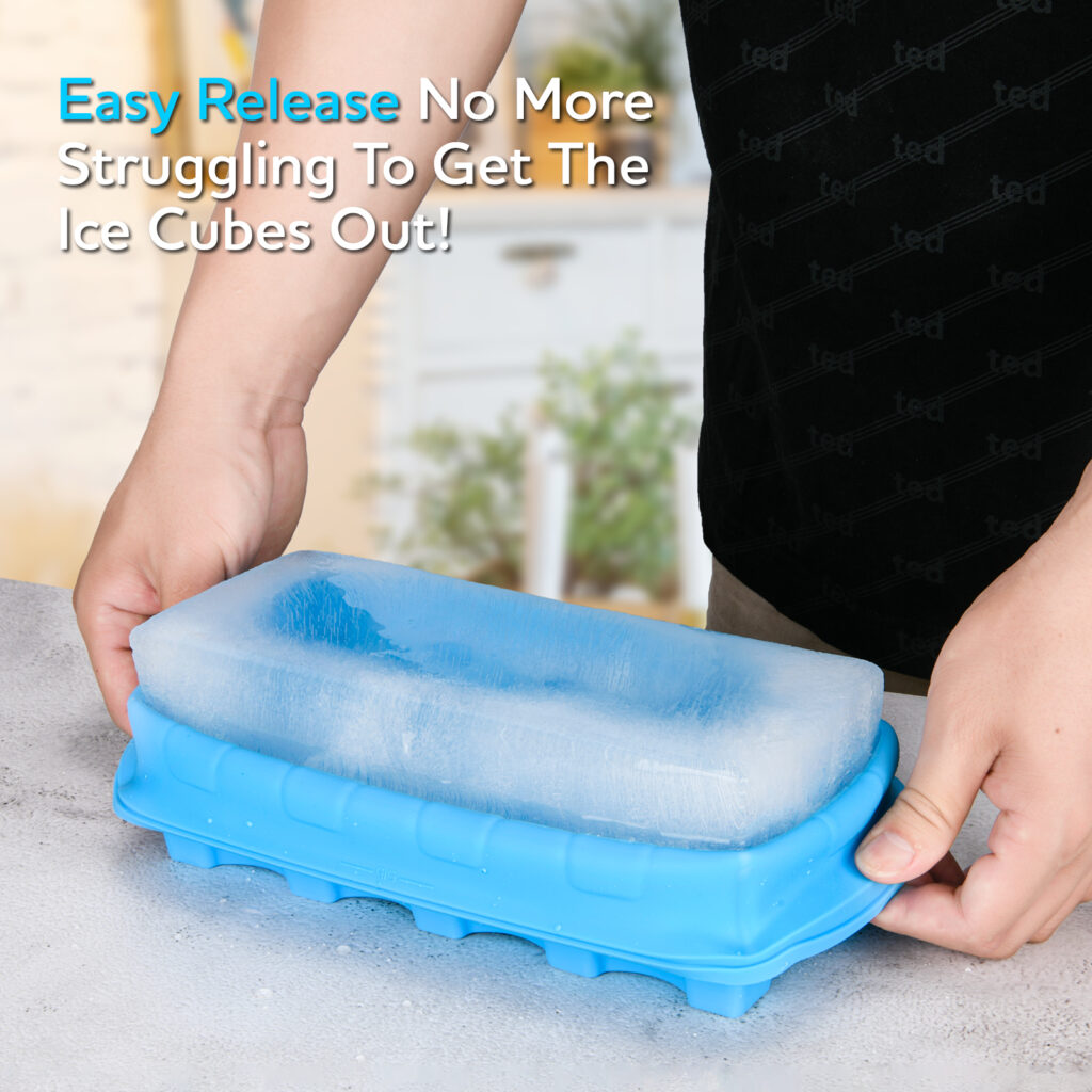 Extra Large Ice Block Mold 4 Pack-Makes Four 5 lb Extra-large Ice cubes ...